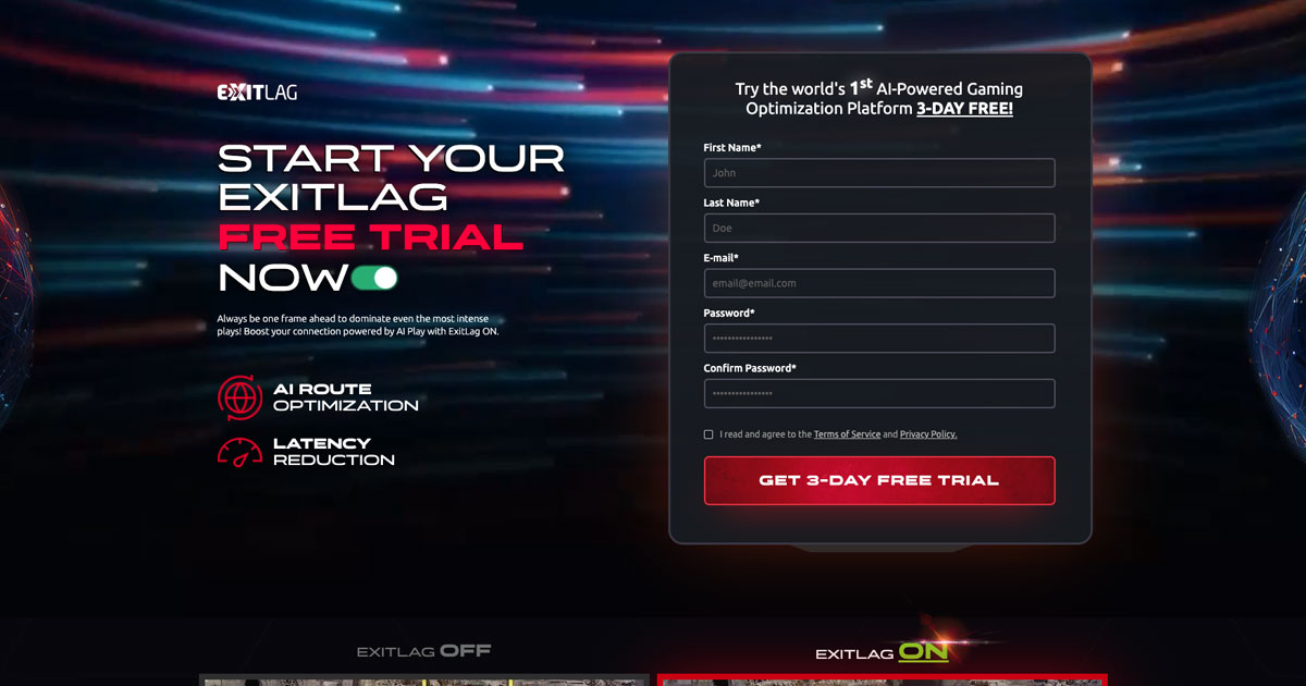 Start Your 3-Day Free Trial Now | ExitLag