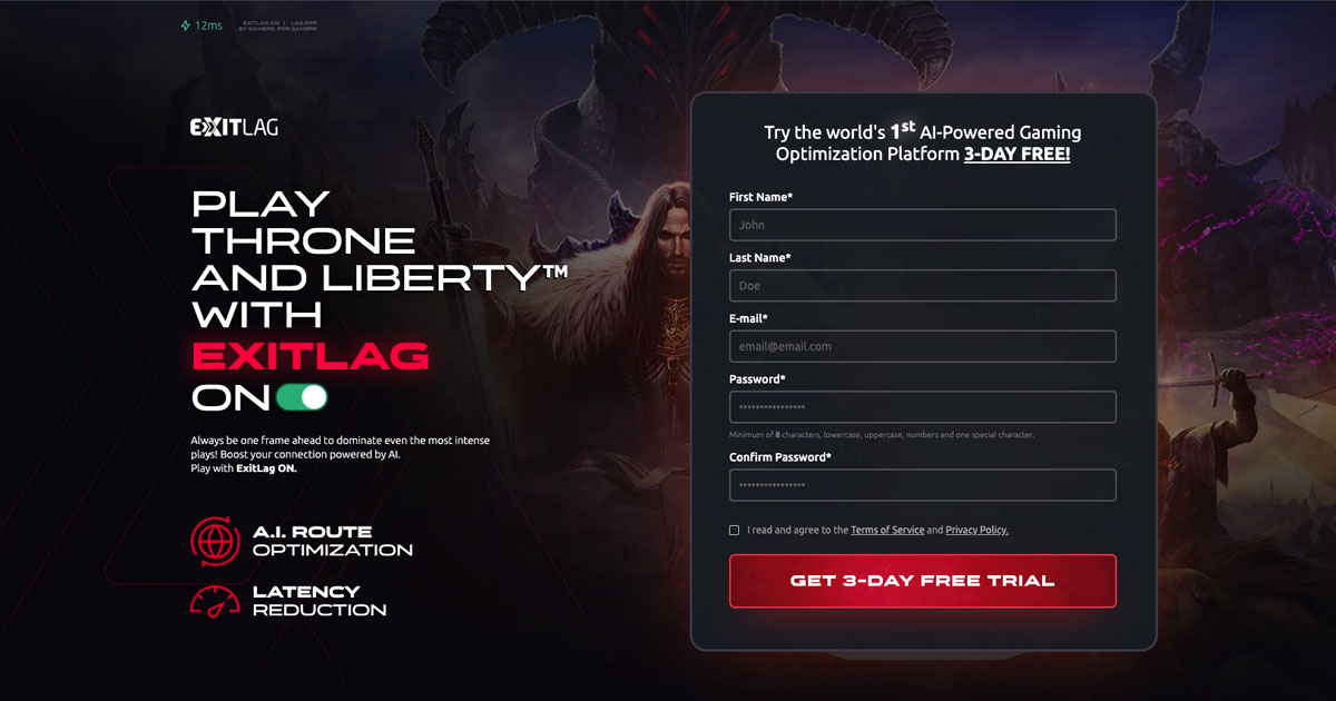 Play Throne and Liberty™ Lag-free | ExitLag - 3 DAY FREE TRIAL